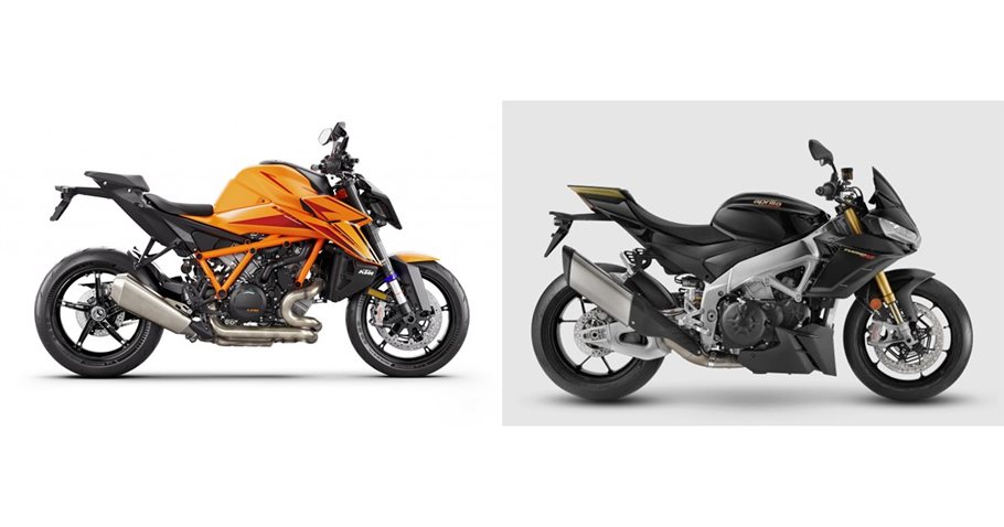 Motorrad Vergleich KTM 1390 Super Duke R EVO 2024 vs. Aprilia RSV4 1100 ...