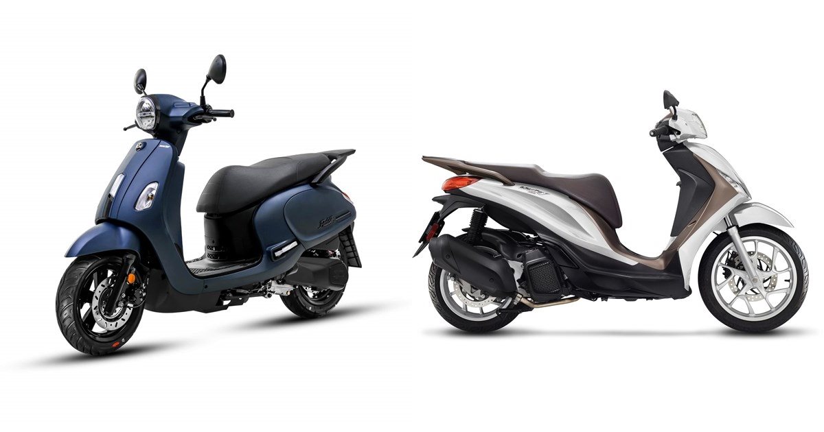 Motorrad Vergleich Sym Fiddle 125 E5 2024 vs. Piaggio Medley 125 2024