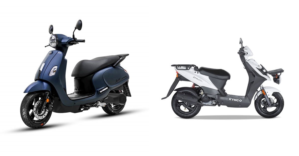 Motorrad Vergleich Sym Fiddle 125 E5 2024 vs. Kymco Agility Carry 125 2021