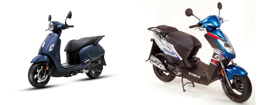 Motorrad Vergleich Sym Fiddle 125 E5 2024 vs. Kymco Agility 125 2012