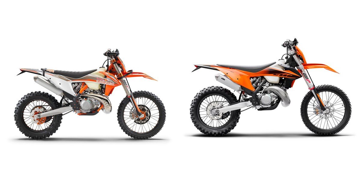 Motorrad Vergleich KTM 300 EXC TPI Erzberg Edition 2022 vs. KTM 150 EXC TPI 2020