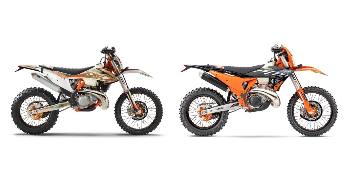 Motorrad Vergleich KTM 300 EXC TPI Erzberg Edition 2020 vs. KTM 300 EXC HARDENDURO 2025