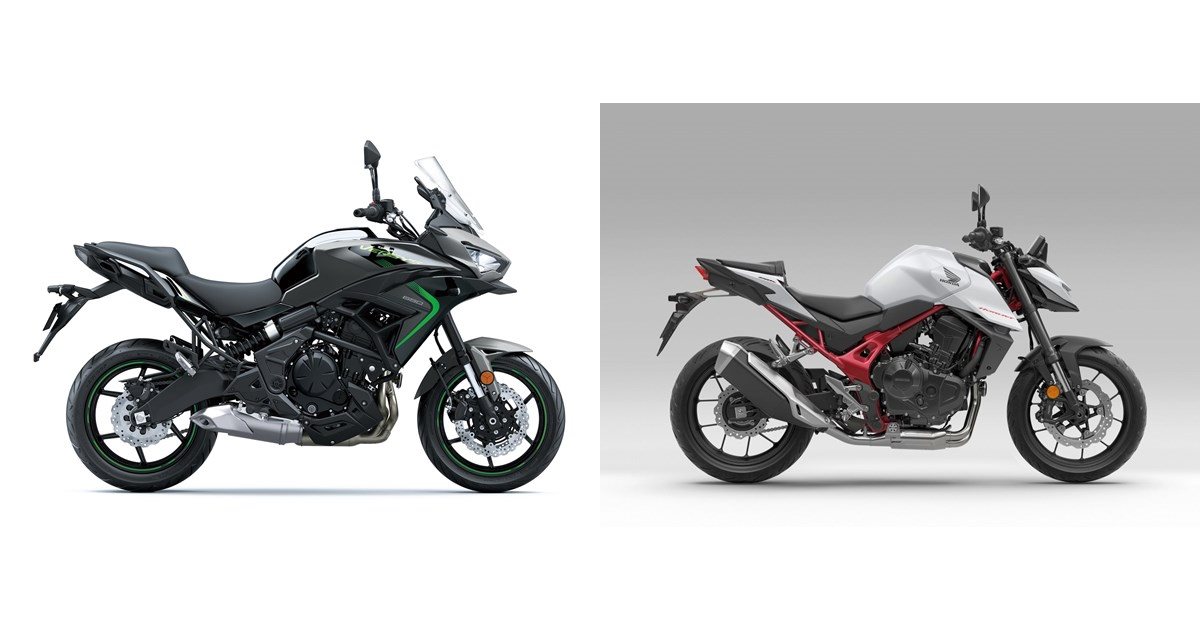 Confronto tra moto Kawasaki Versys 650 2025 VS. Honda CB750 Hornet 2025
