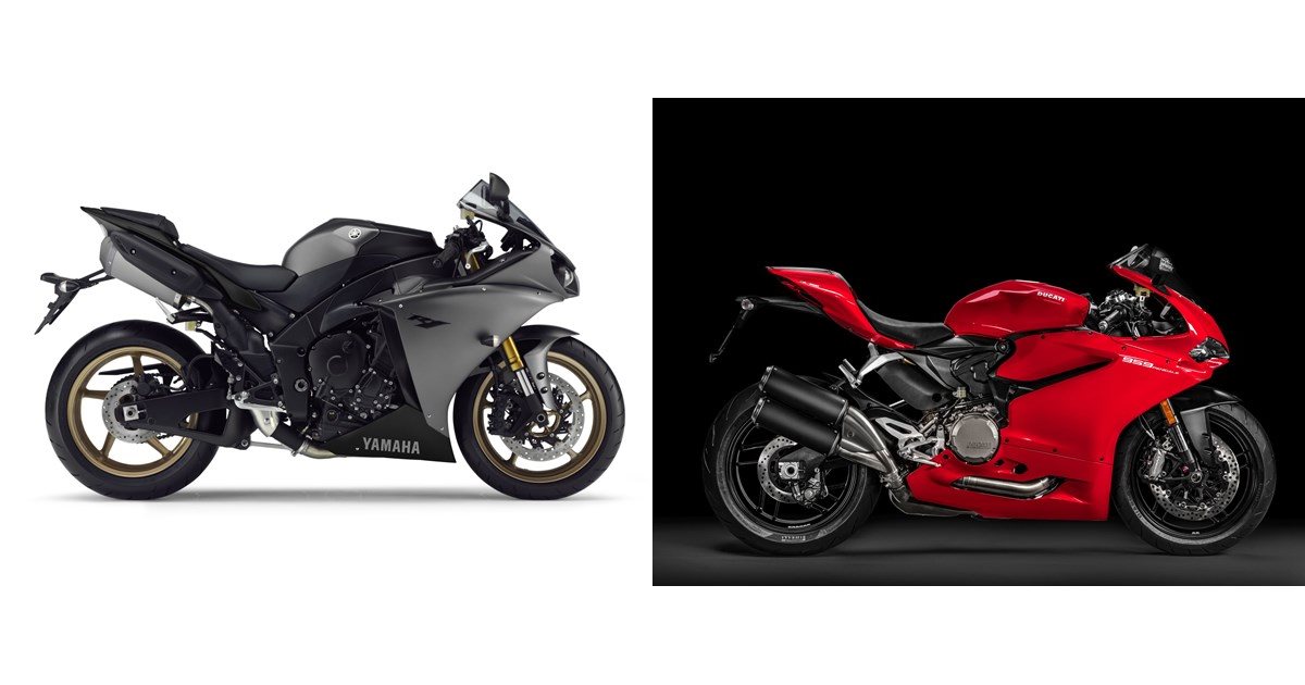Motorrad Vergleich Yamaha R1 2014 vs. Ducati 959 Panigale 2017
