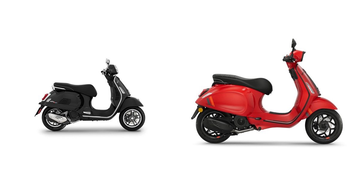 Motorrad Vergleich Vespa GTS 125 Super 2023 vs. Vespa Sprint 125 S 2025