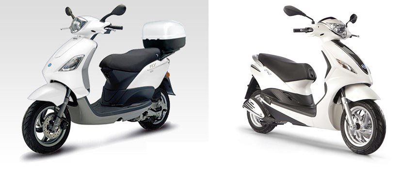 Motorrad Vergleich Piaggio Fly 125 2013 vs. Piaggio New Fly 125 i.e. 3V ...