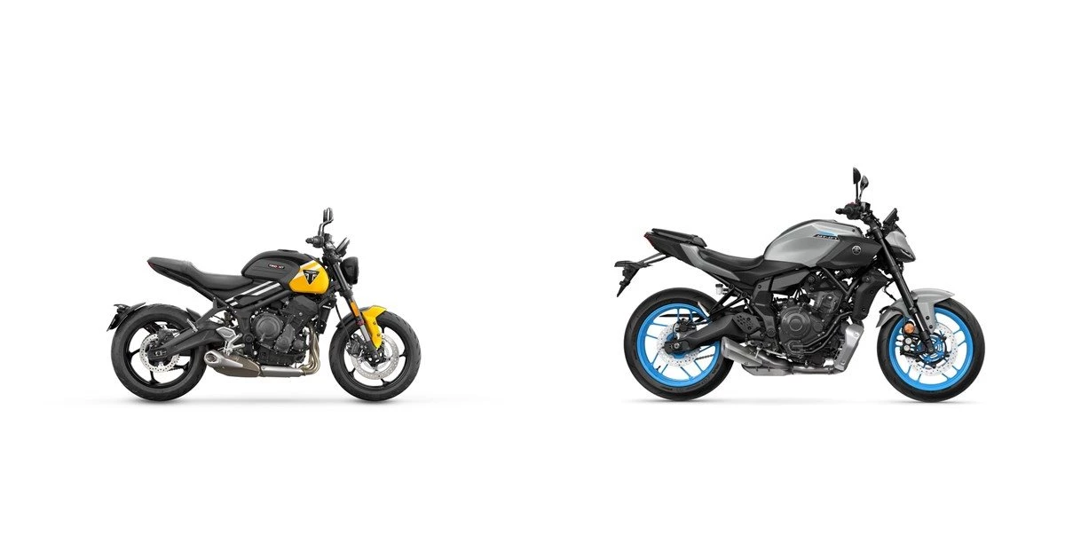 Comparaison des motos Triumph Trident 660 2025 VS. Yamaha MT-07 2025