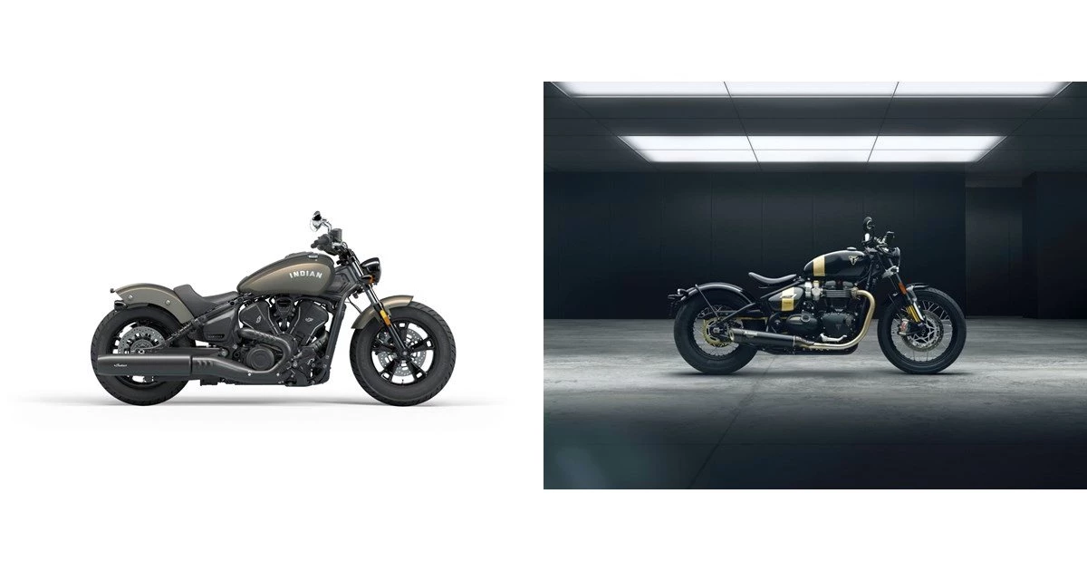 Motorrad Vergleich Indian Scout Sixty Bobber 2025 vs. Triumph ...