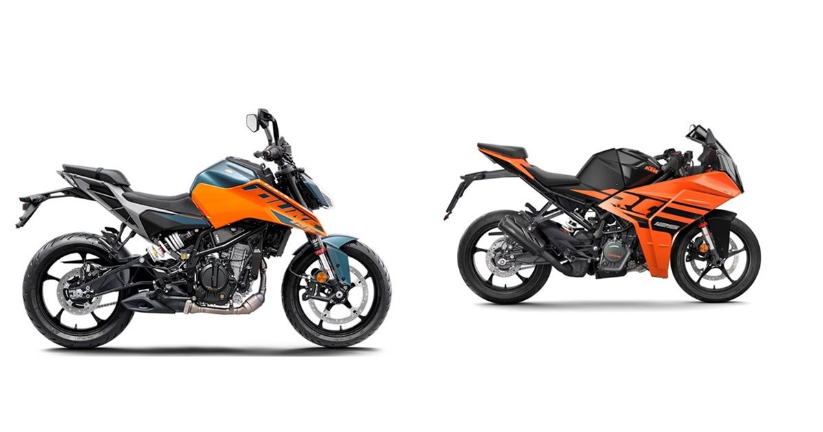 Motorrad Vergleich KTM 125 Duke 2025 vs. KTM RC 125 2025