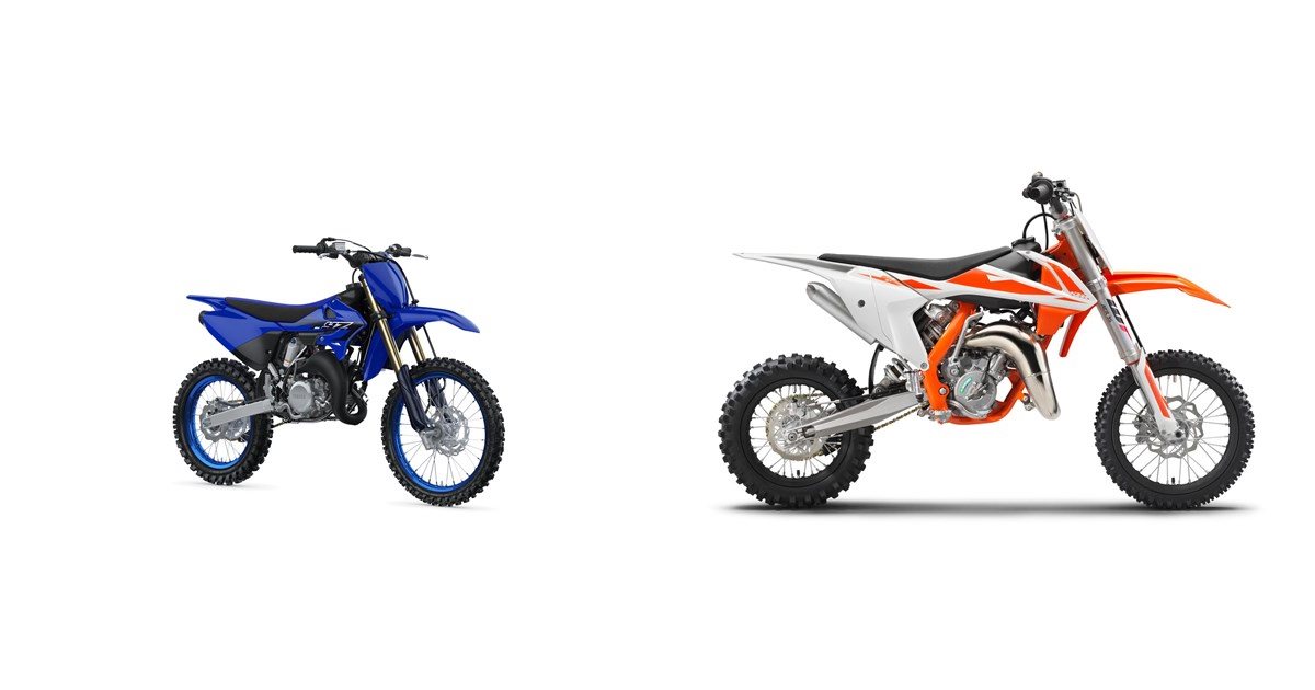Motorrad Vergleich Yamaha YZ85 2023 vs. KTM 65 SX 2019