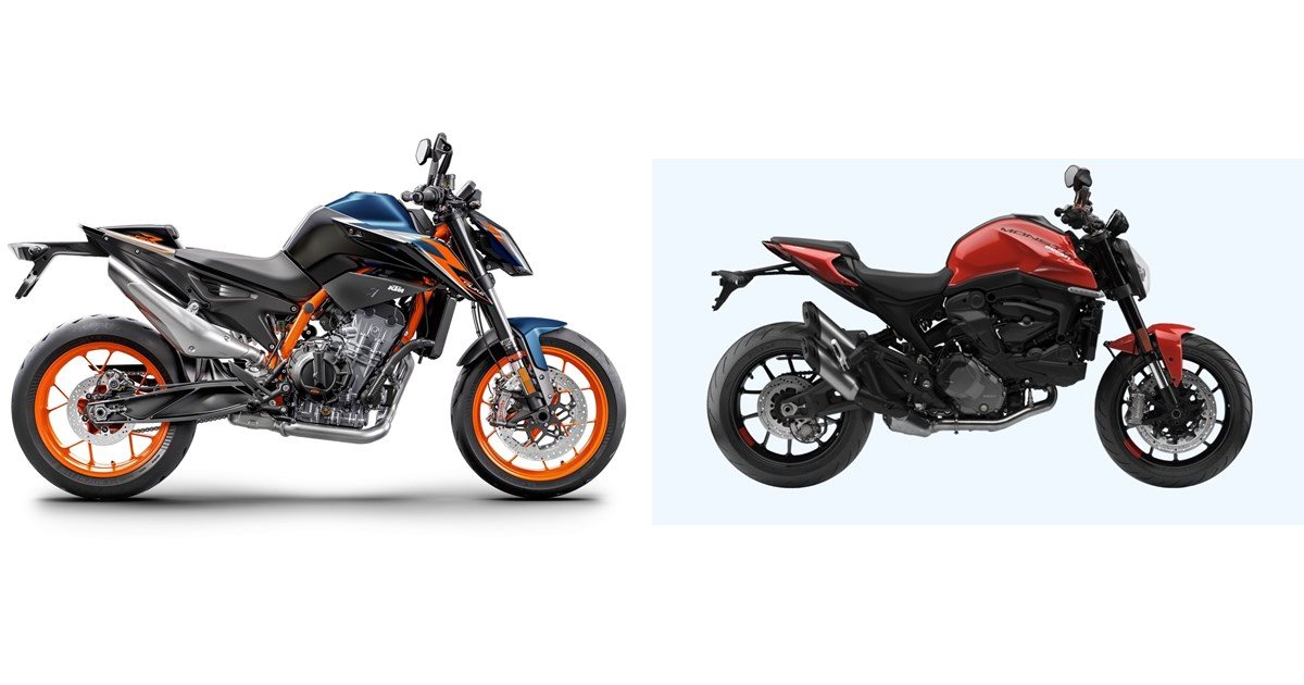 KTM 890 Duke R 2022 vs Ducati Monster 2024