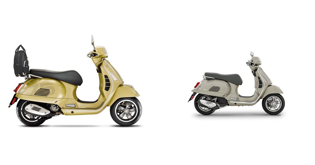 Motorrad Vergleich Vespa GTS 300 hpe Super Tech 75th Anniversary ...