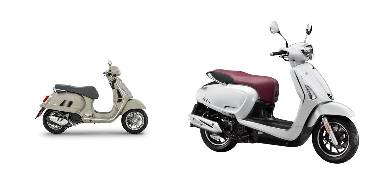 Motorrad Vergleich Vespa GTS 125 2024 vs. Kymco New Like 125 2022