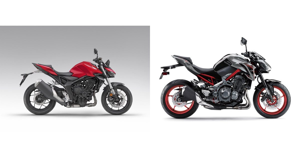 Motorrad Vergleich Honda CB1000 Hornet 2025 vs. Kawasaki Z900 2019