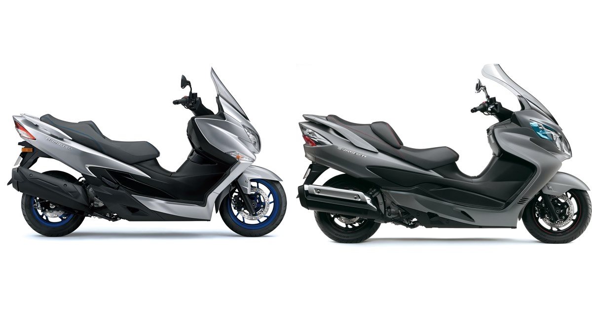 Motorrad Vergleich Suzuki Burgman 400 2024 vs. Suzuki Burgman 400 2015