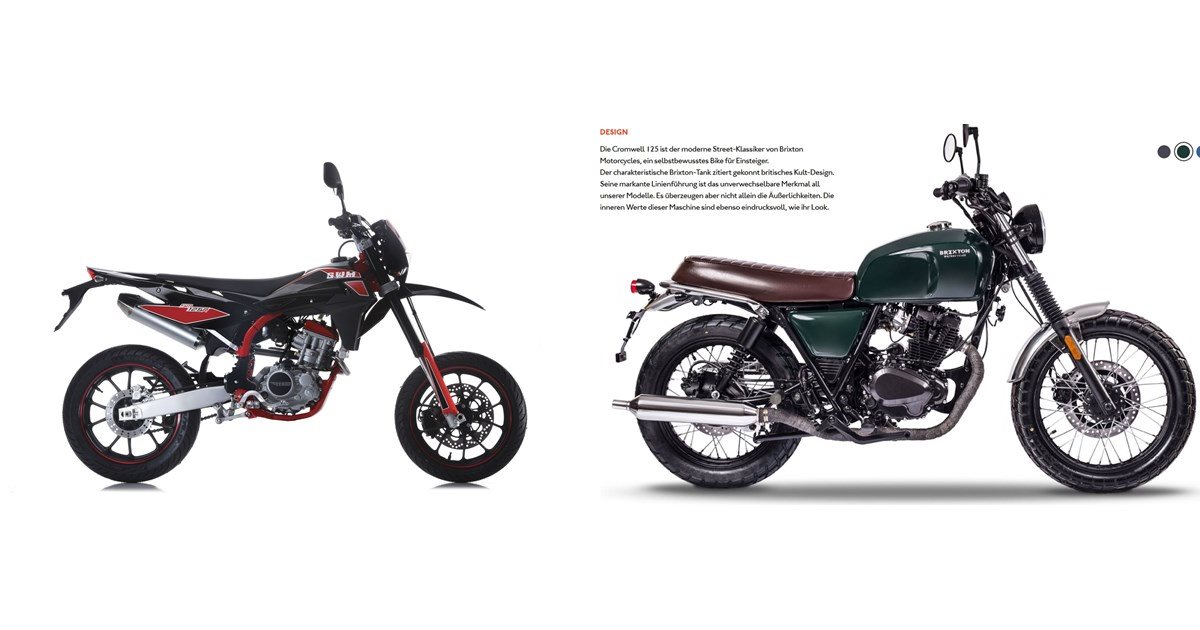 Motorrad Vergleich SWM SM 125 R 2017 vs. Brixton Cromwell 125 2020