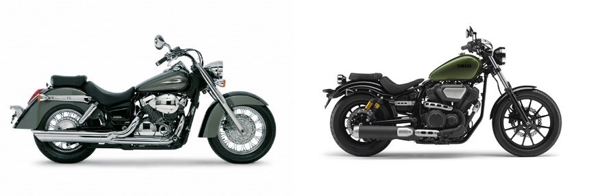 Motorrad Vergleich Honda VT 750 Shadow 2008 vs. Yamaha XV 950 R 2014