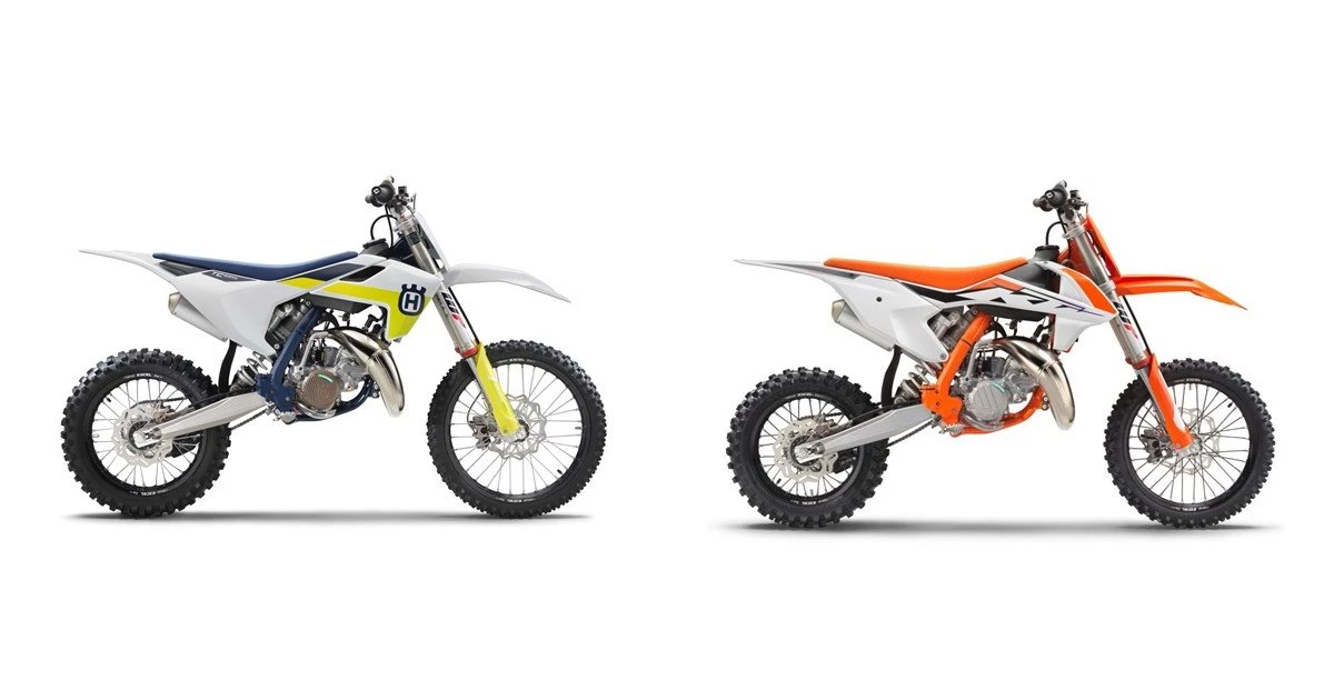 Motorrad Vergleich Husqvarna TC 85 2022 vs. KTM 85 SX 17/14 2023