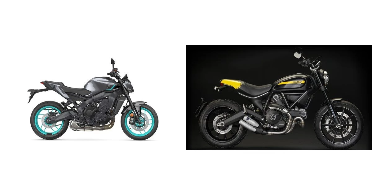 Yamaha MT-09 Y-AMT 2024 vs Ducati Scrambler Full Throttle 2016