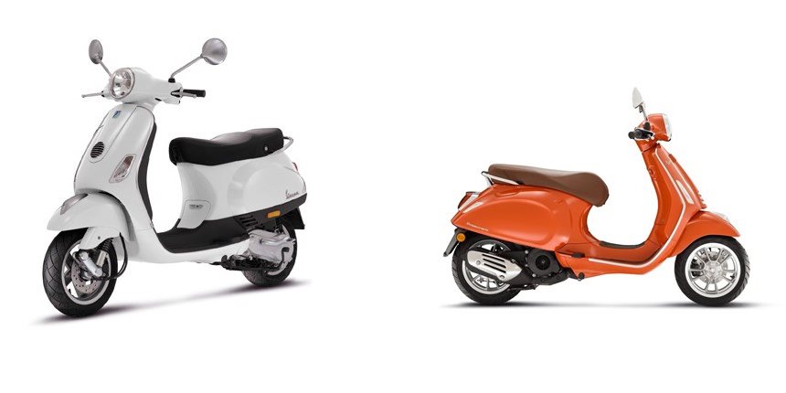 Motorrad Vergleich Vespa LX 50 4T 4V 2009 vs. Vespa Primavera 125 2021