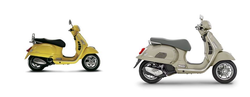 Motorrad Vergleich Vespa GTS 125 2007 vs. Vespa GTS 125 2025