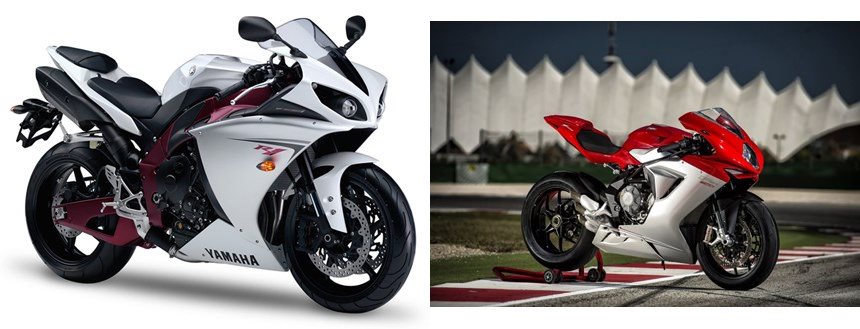 Motorrad Vergleich Yamaha R1 2009 vs. MV Agusta F3 800 2013