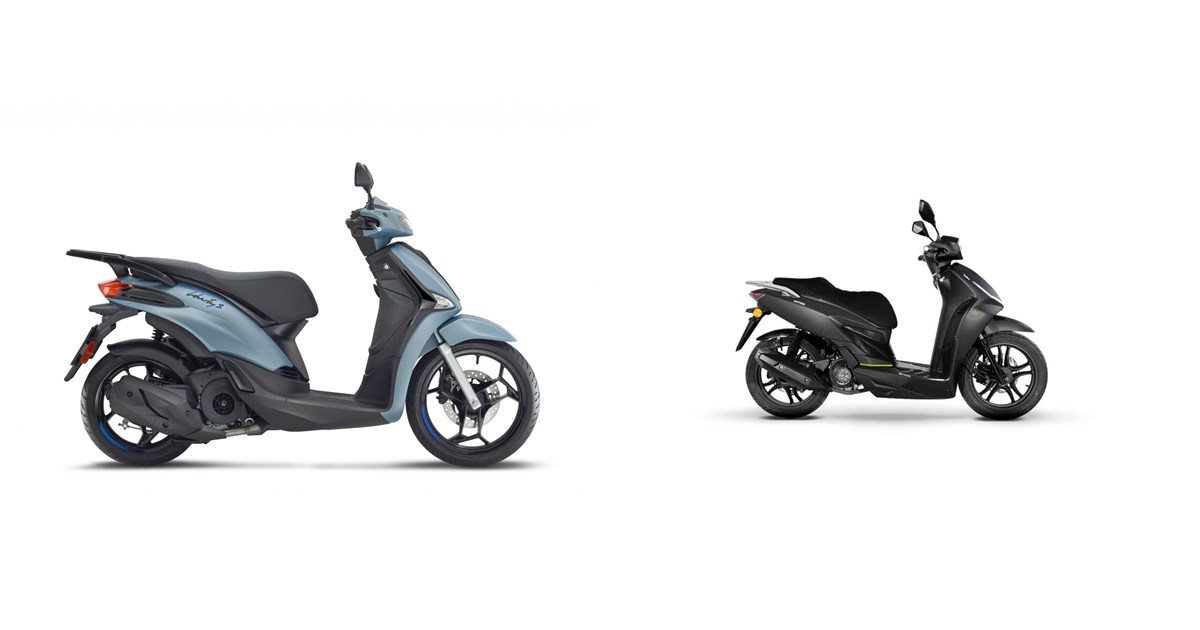 Motorrad Vergleich Piaggio Liberty 50 S 2025 vs. Motron Ventura 125 2023