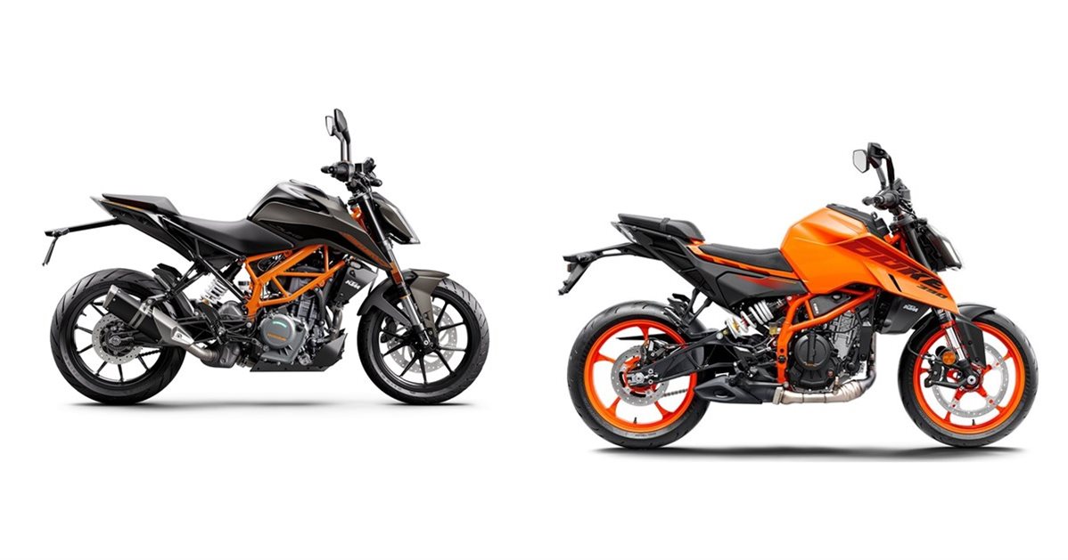 Motorrad Vergleich KTM 390 Duke 2023 vs. KTM 390 Duke 2025