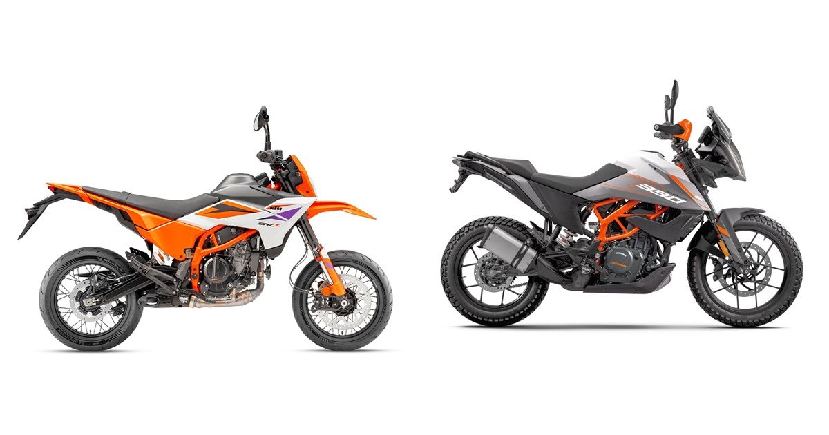 KTM 390 SMC R 2025 vs KTM 390 Adventure 2024