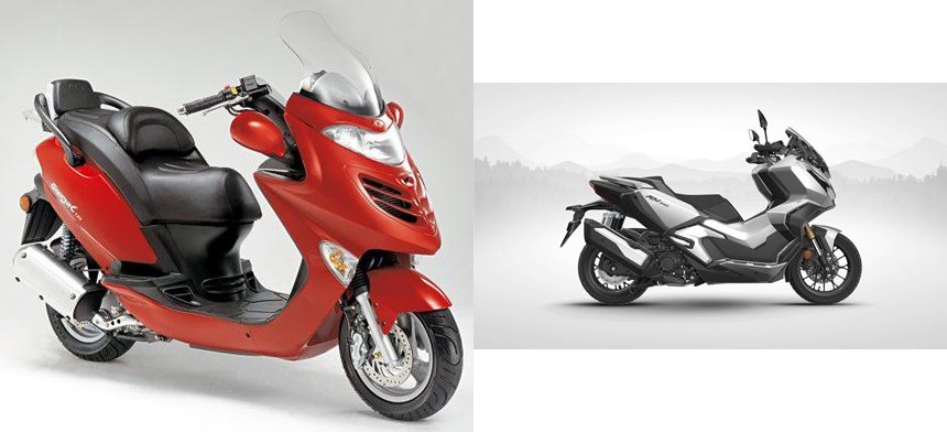 Motorrad Vergleich Kymco Grand Dink 125 2009 vs. Honda ADV350 2023