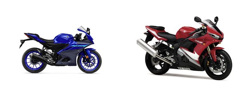 Motorrad Vergleich Yamaha R125 2024 vs. Yamaha YZF-R6 2006