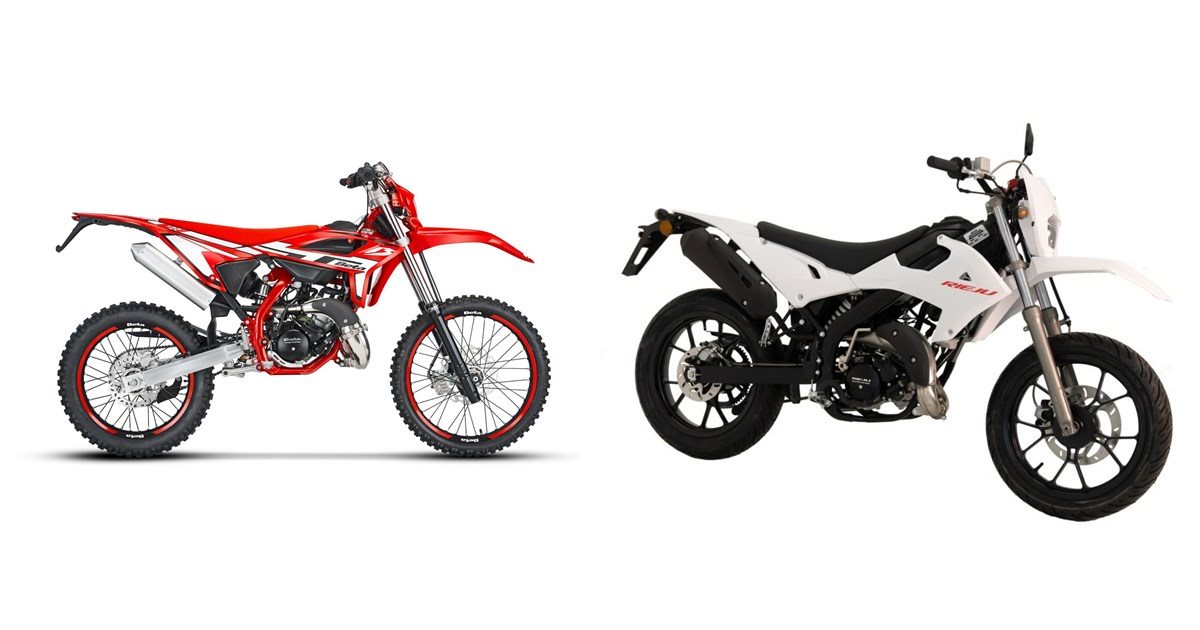 Motorrad Vergleich Beta RR 2T 50 Sport 2024 vs. Rieju MRT 50 Custom 2025