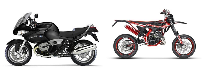 Motorrad Vergleich BMW R 1200 ST 2009 vs. Beta RR 50 Motard Track 2024