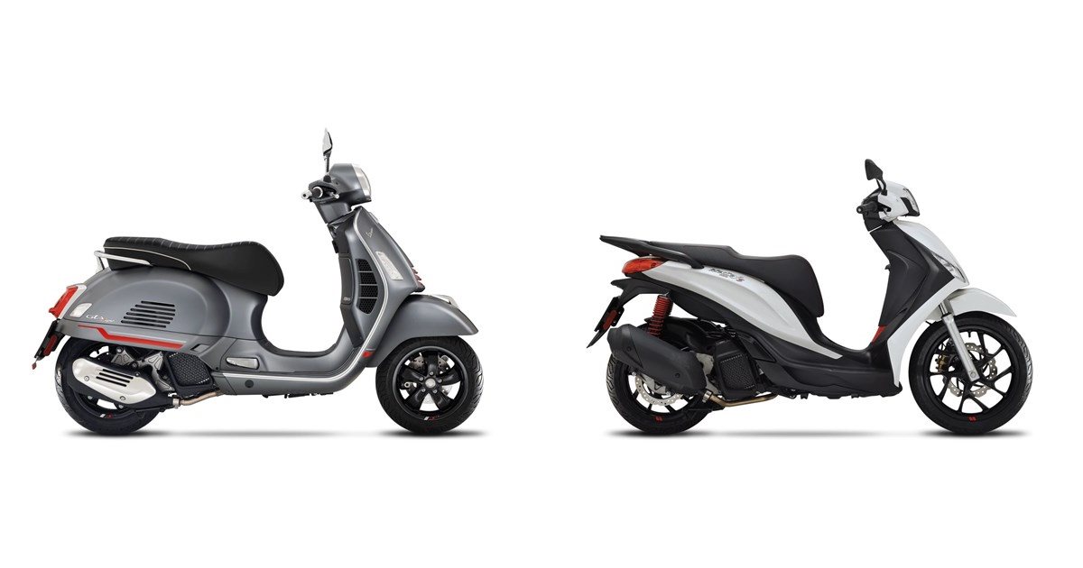 Motorrad Vergleich Vespa GTS 125 Supersport iGET 2021 vs. Piaggio Medley 125 S 2025