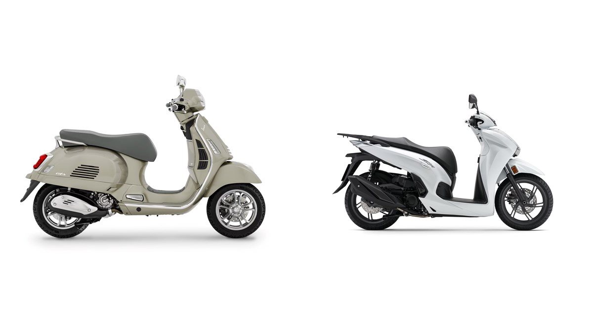 Confronto tra moto Vespa GTS 310 2025 VS. Honda SH350i 2024