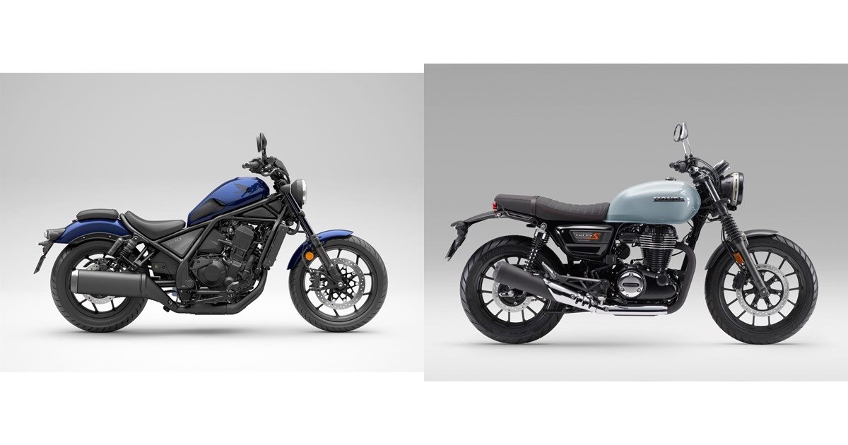 Motorrad Vergleich Honda CMX1100 Rebel DCT 2025 vs. Honda GB350S 2025