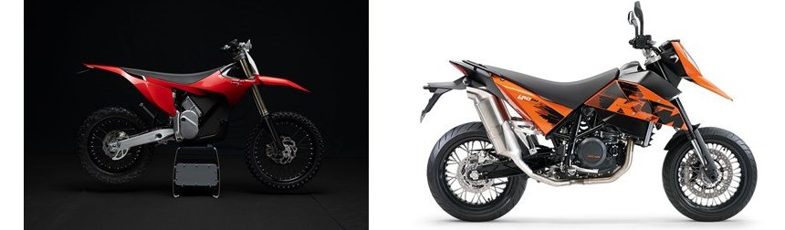 Motorrad Vergleich Stark Future Varg EX 2025 vs. KTM 690 Supermoto 2009