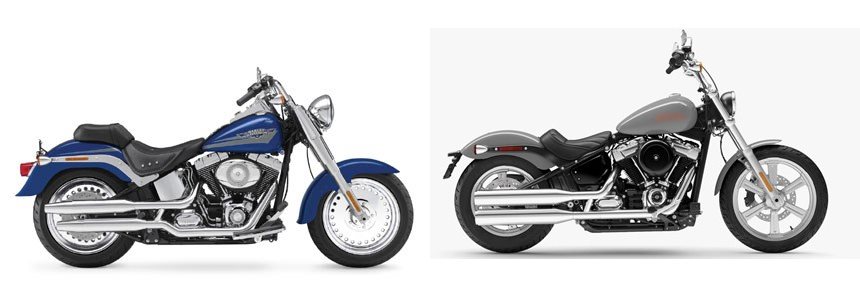 Motorrad Vergleich Harley-Davidson Softail Fat Boy FLSTF 2009 vs ...