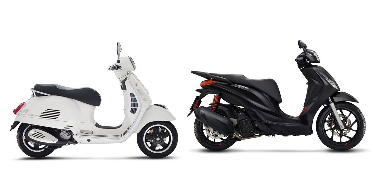 Motorrad Vergleich Vespa GTS 125 ie Super 2015 vs. Piaggio Medley 125 S 2024