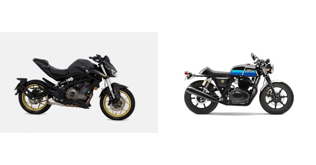 Motorrad Vergleich QJ Motor SRK 400 2024 vs. Royal Enfield Continental ...