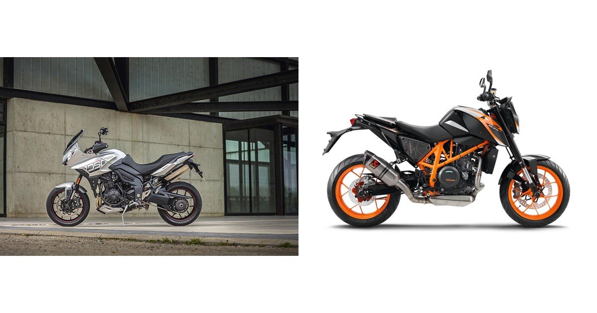 Motorrad Vergleich Triumph Tiger Sport 2018 vs. KTM 690 Duke R 2016