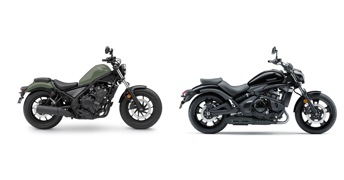 Motorrad Vergleich Honda CMX500 Rebel 2022 vs. Kawasaki Vulcan S 2025