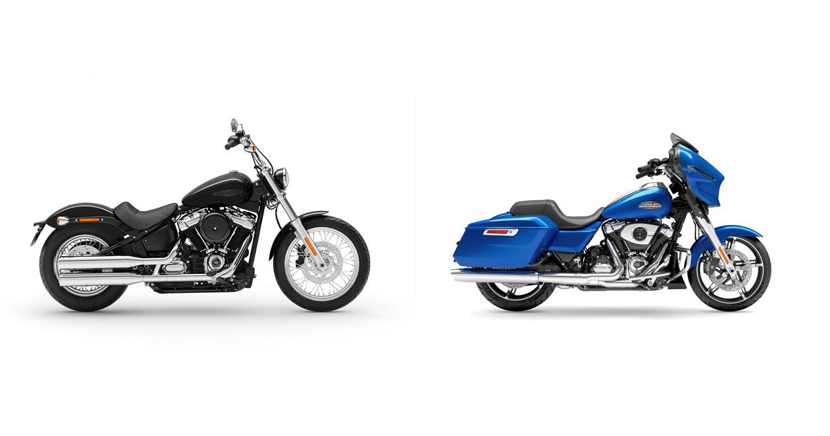 Comparaison des motos Harley-Davidson Softail Standard FXST 2021 VS. Harley-Davidson Street ...