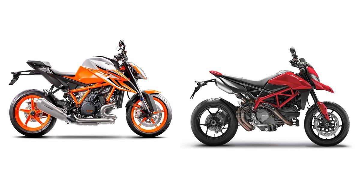KTM 1290 Super Duke R EVO 2022 vs Ducati Hypermotard 950 2025
