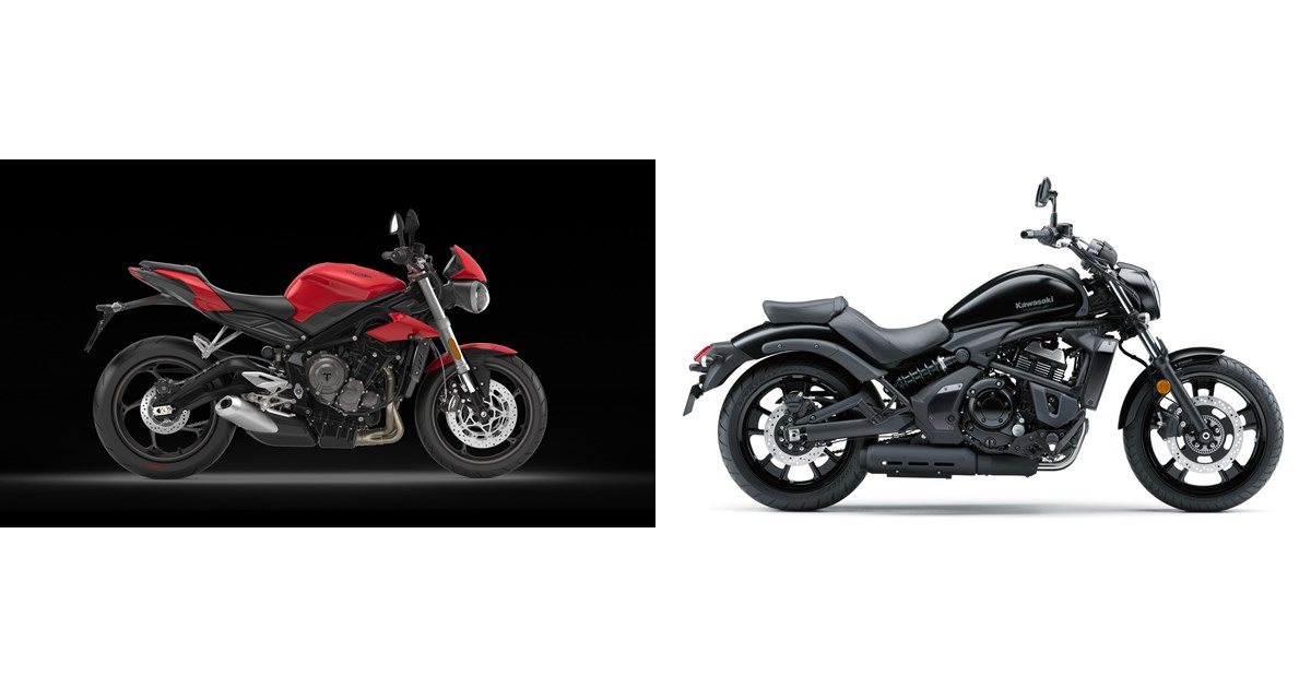Motorrad Vergleich Triumph Street Triple S 2017 vs. Kawasaki Vulcan S 2019