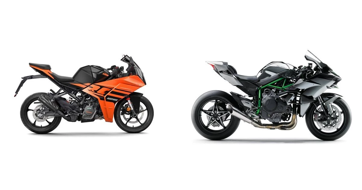 Motorrad Vergleich KTM RC 125 2024 vs. Kawasaki Ninja H2R 2015