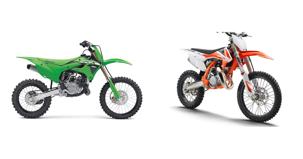 Motorrad Vergleich Kawasaki KX 85 II 2024 vs. KTM 85 SX 19/16 2020