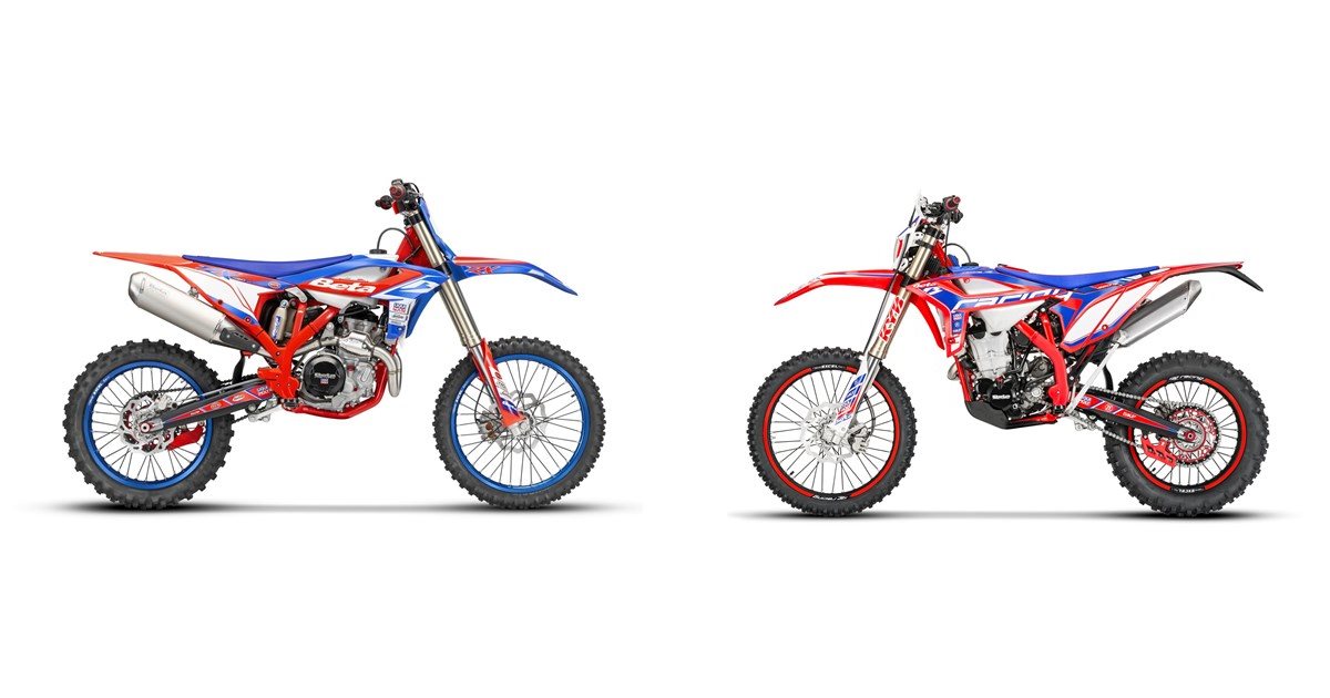 Motorrad Vergleich Beta RX 450 4T 2024 vs. Beta RR 390 4T Racing 2020