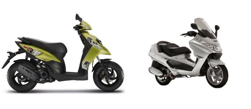 Motorrad Vergleich Piaggio TPH 50 2019 vs. Piaggio X8 125 2006