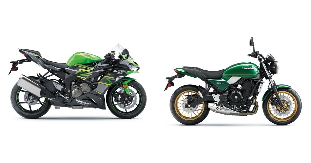 Motorrad Vergleich Kawasaki Ninja ZX-6R 2019 vs. Kawasaki Z650 RS 2023
